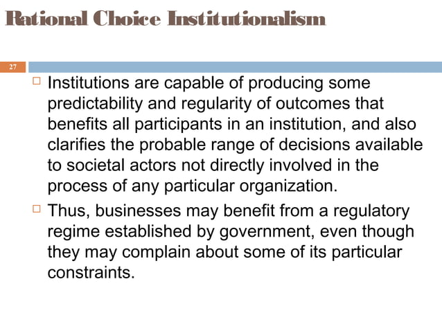 Institutions and institutional theory | PPT