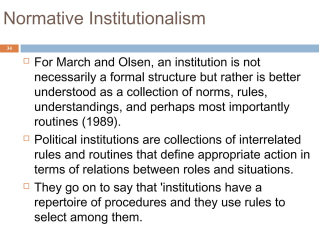 Institutions and institutional theory | PPT