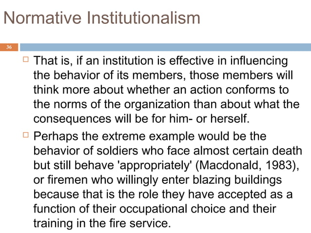 Institutions and institutional theory | PPT