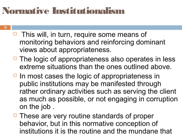 Institutions and institutional theory | PPT