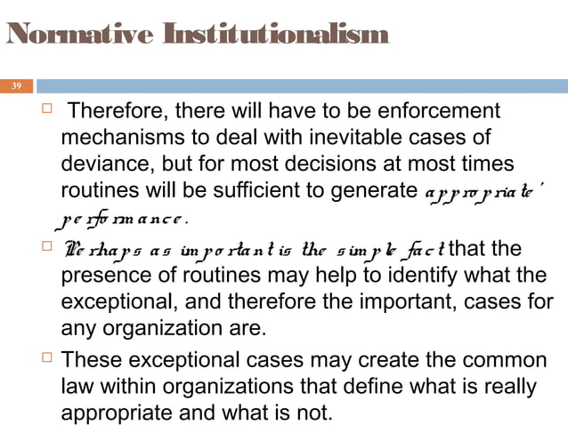 Institutions and institutional theory | PPT