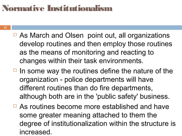Institutions and institutional theory | PPT