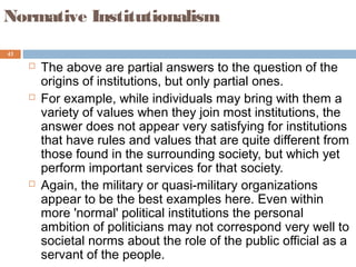 Institutions and institutional theory | PPT