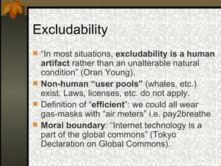 Commons and Institutions For Collective Action | PPT