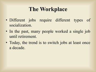 Institutions of socializations | PPT