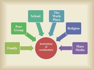 Institutions of socializations | PPTX