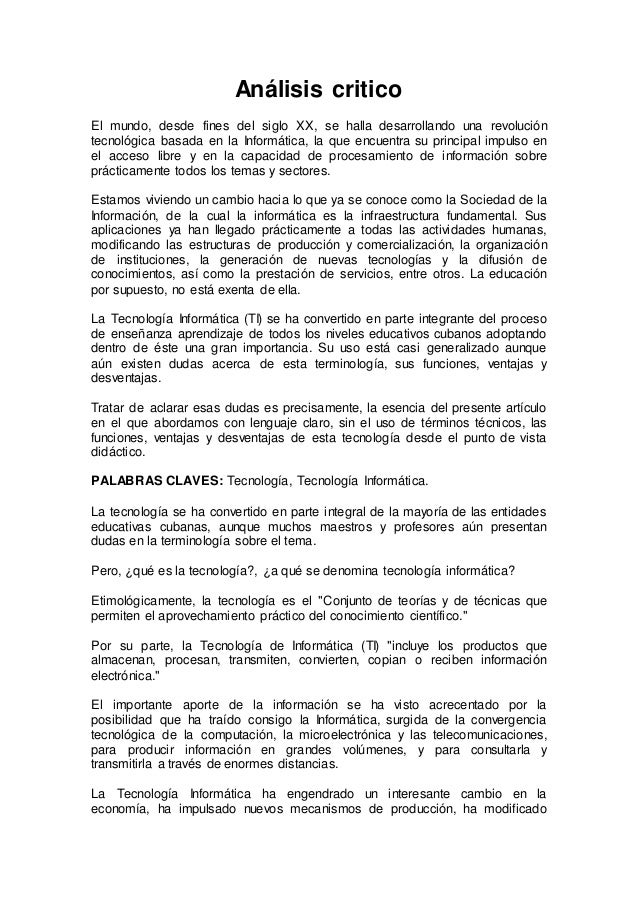 Anlisis Critico