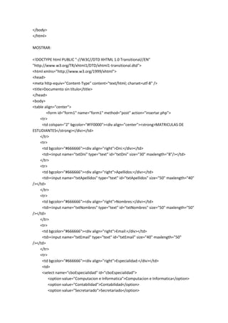 DOCUMENTACION PAGINA WEB PHP | PDF