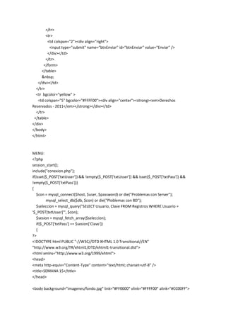 DOCUMENTACION PAGINA WEB PHP | PDF