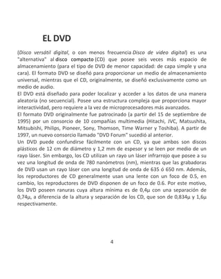 Informe de la presentacion de DVD, CDBLU-RAY, FUENTE DE PODER | DOCX