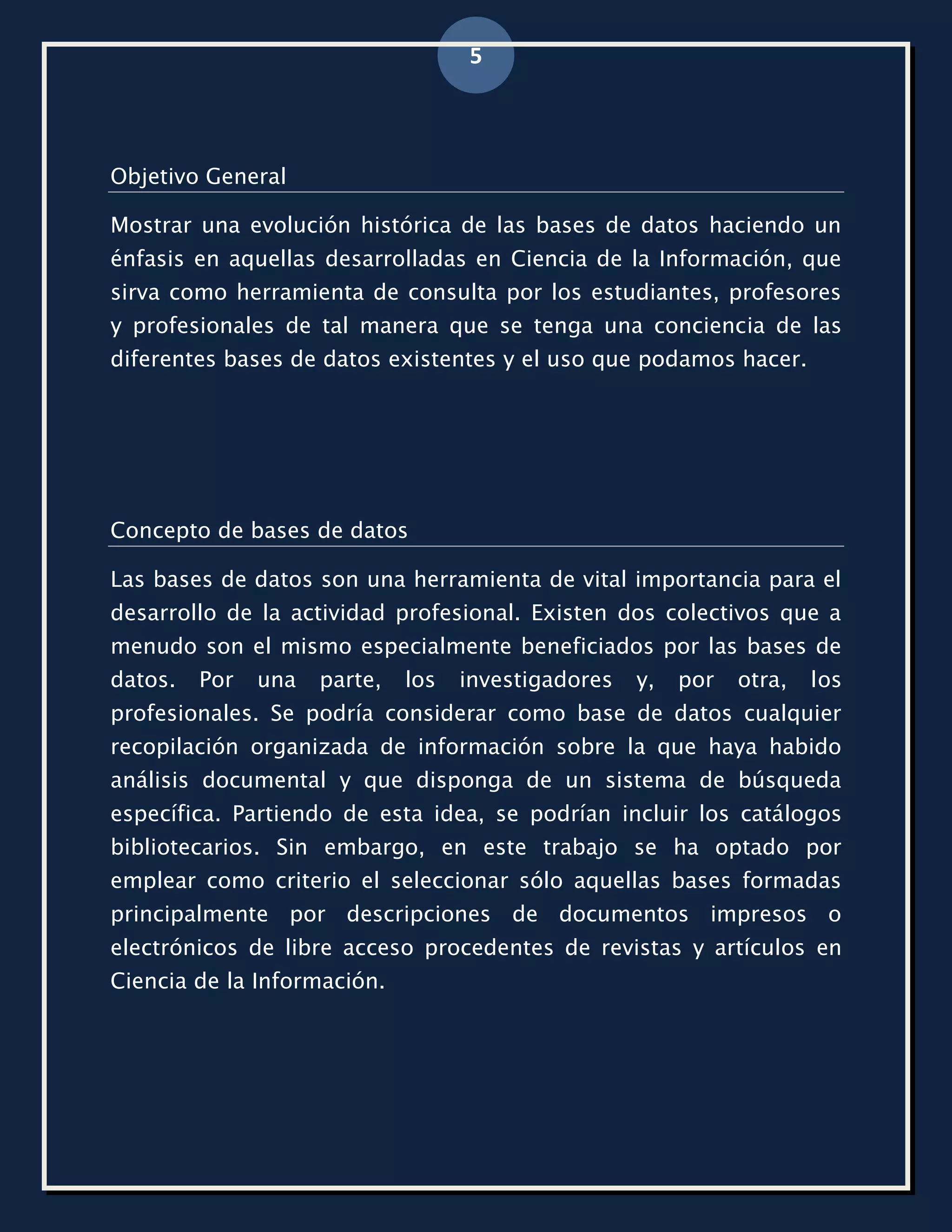 Antecedentes Históricos de las Bases de Datos | DOCX