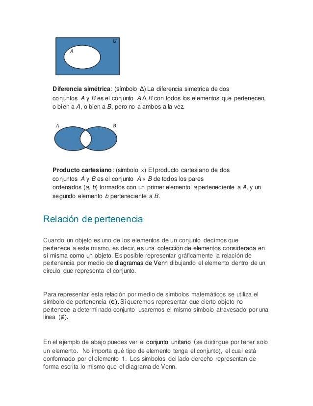 relaciones entre conjuntos