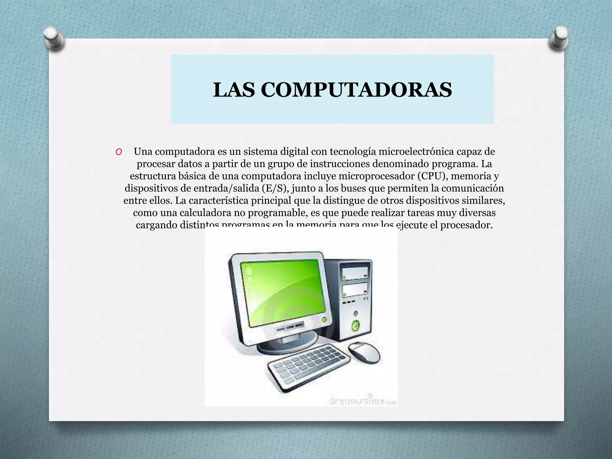 presentacion de breve resumen de las computadoras | PPT