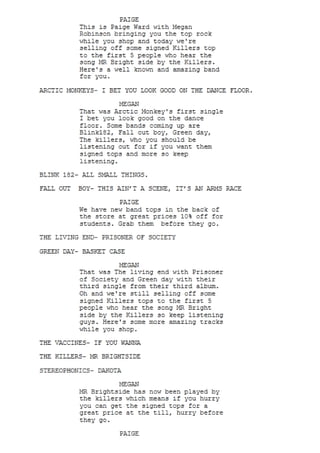 Instore radio script | PDF