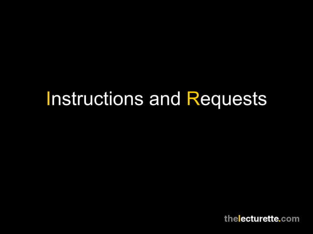 Instructions and Requests | PPT
