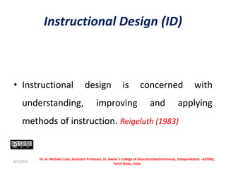 System Approach to Instructional Design, Models of Instructional Design ...