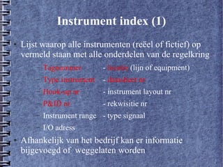 Documenten in de instrumentatie (NL) | PDF