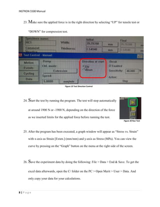 Instron 5500 Test Manual | PDF
