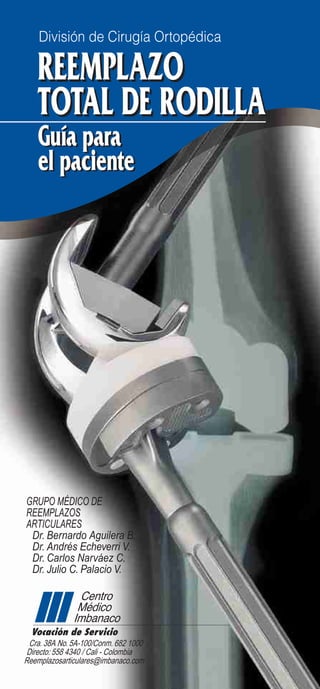 Reemplazo Total de Rodilla - Guía para el Paciente | PDF
