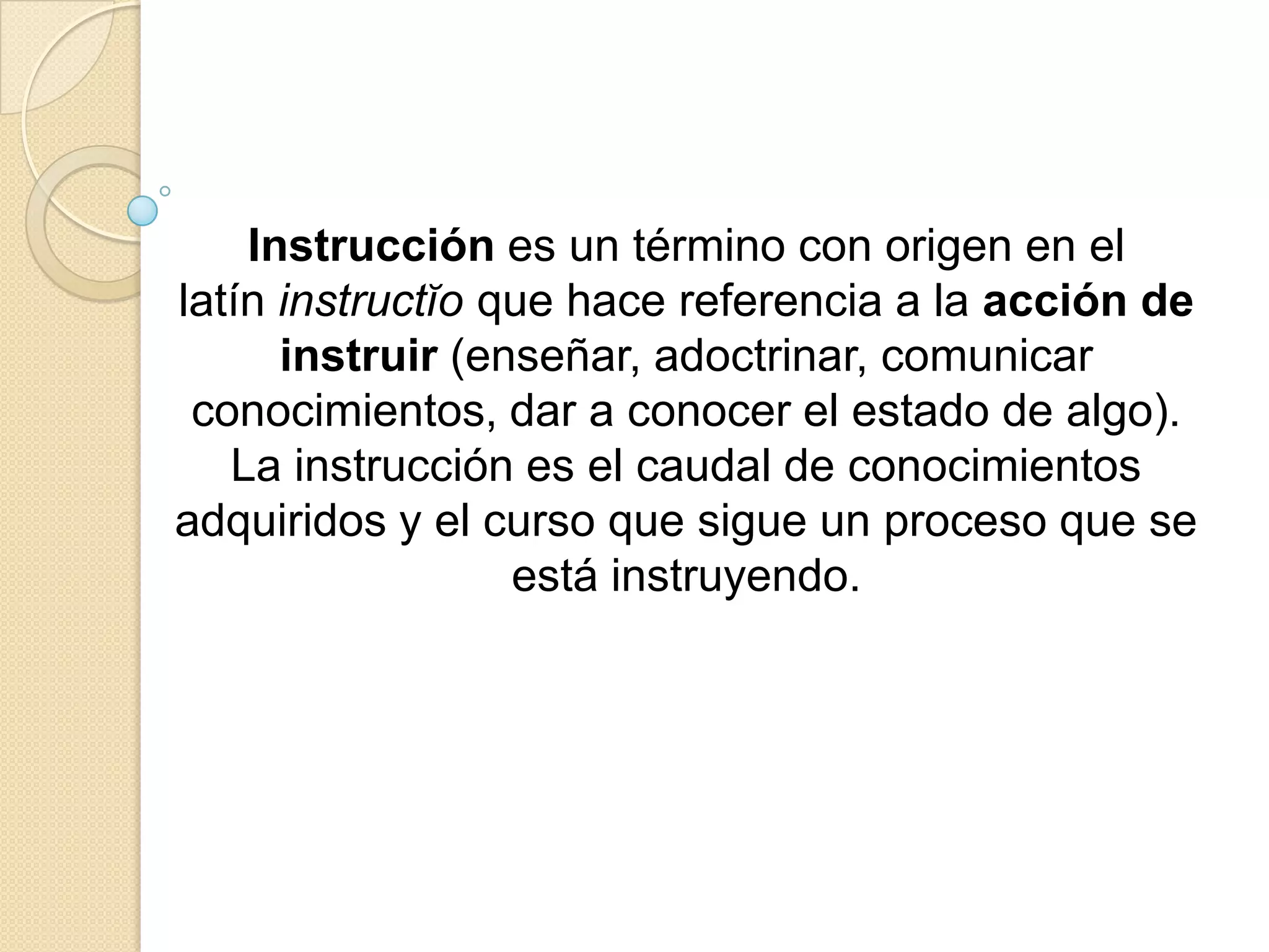 Concepto de Instrucción | PPTX