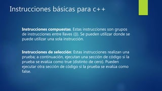 Instrucciones basicas-para-c (1) | PPTX