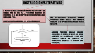 Instrucciones iterativas | PPT