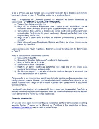 Guía de registro y acceso a ONE PETRO 2018 | PDF