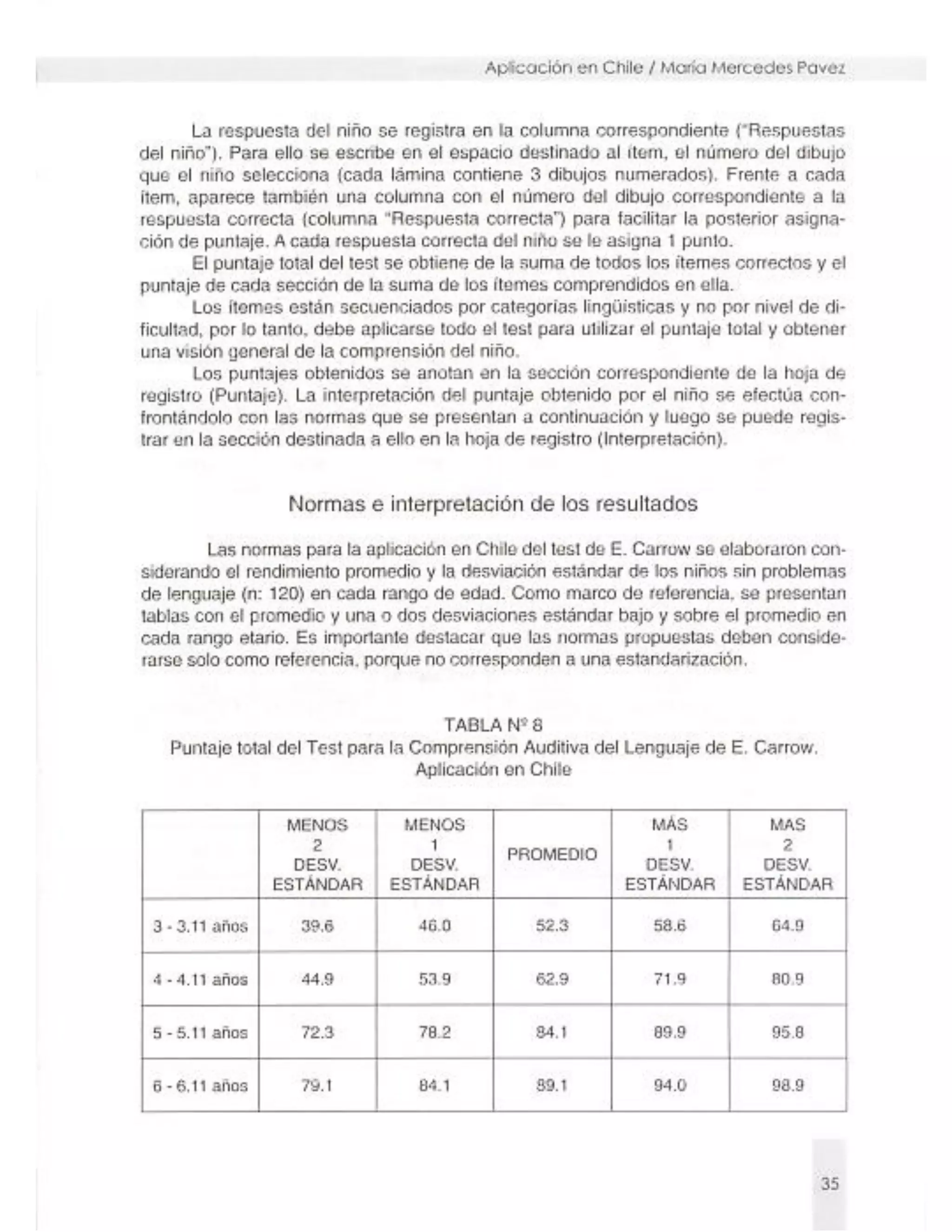 Instrucciones (tecal). Teste para la comprensión auditiva del lenguaje ...