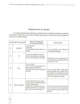 Instrucciones (tecal). Teste para la comprensión auditiva del lenguaje ...