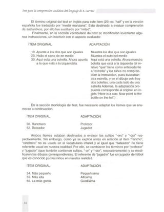 Instrucciones (tecal). Teste para la comprensión auditiva del lenguaje ...