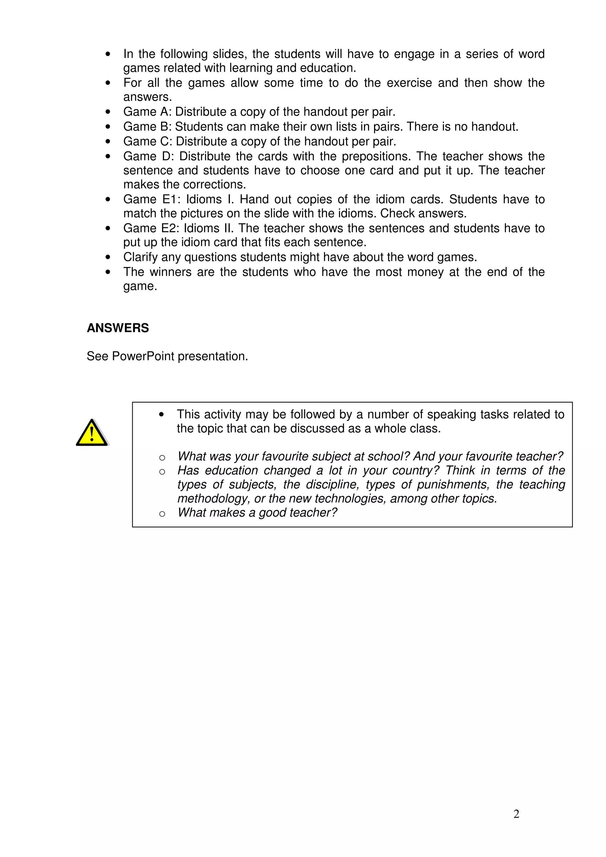 The Millionaire Student Teacher's Worksheet | PDF