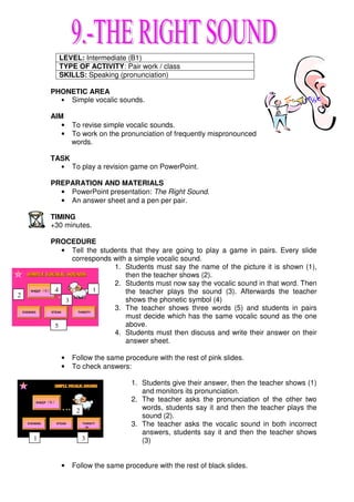The Right Sound Teacher's Worksheet | PDF