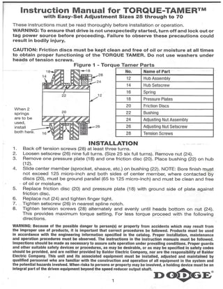 Instruccion manual for torque tamer size 25 70 | PDF | Business ...