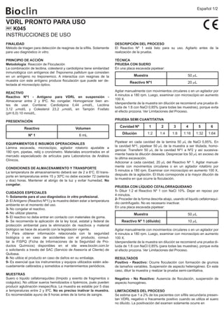 Instrucoes vdrl | PDF