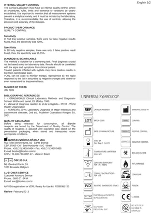 Instrucoes vdrl | PDF
