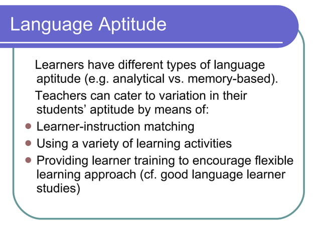 Instructed Language Learning | PPT