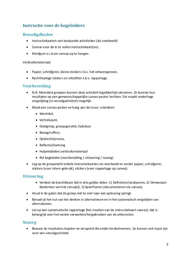 Instructiekaart