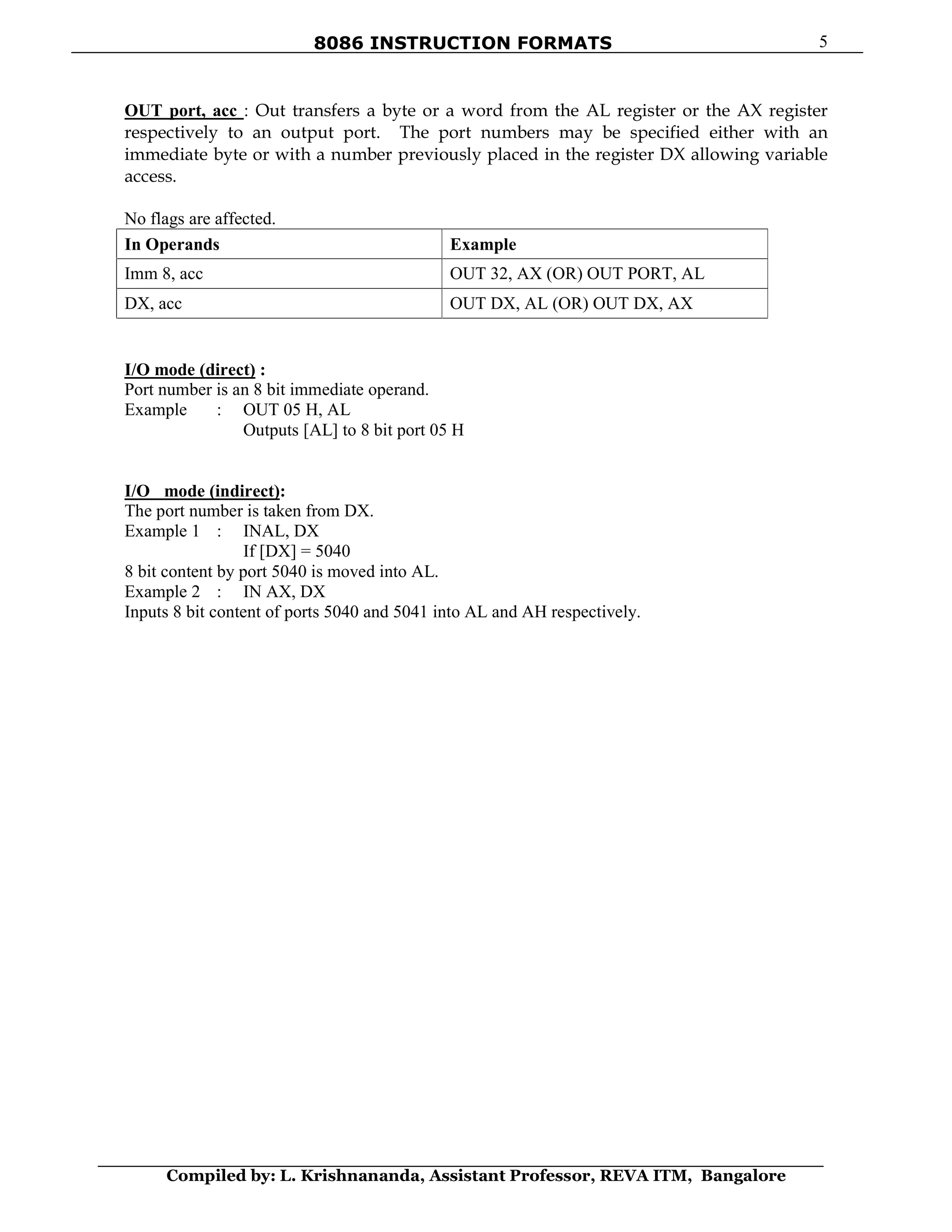 Instruction formats-in-8086 | PDF