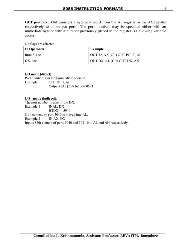Instruction formats-in-8086 | PDF | Programming Languages | Computing