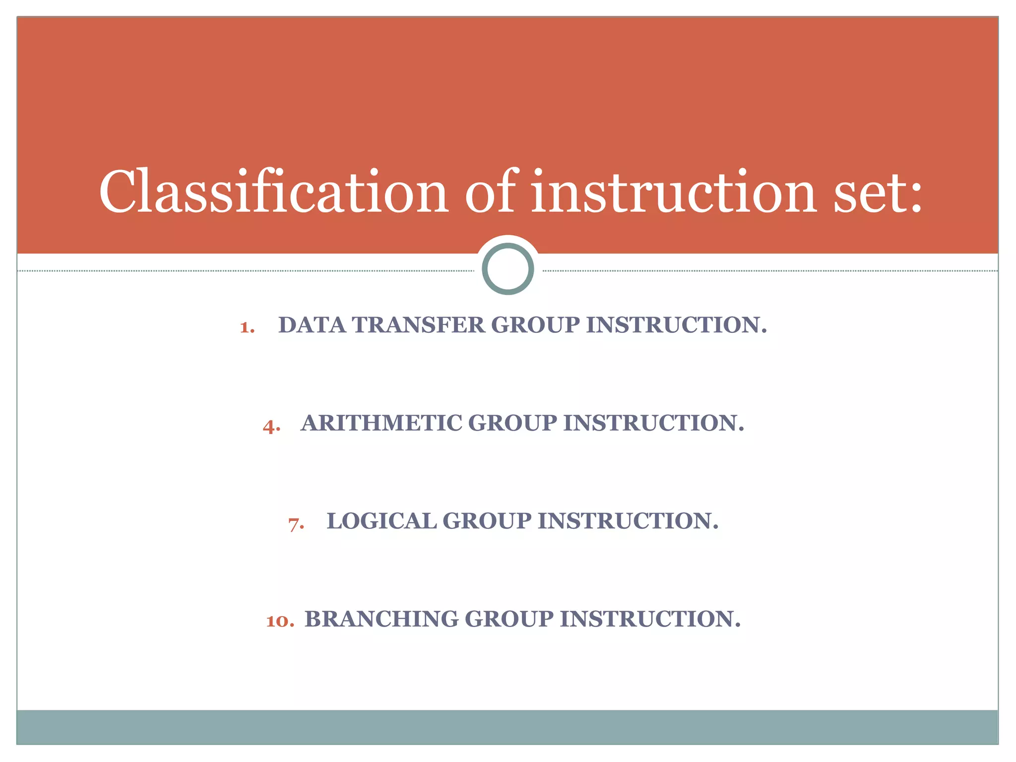 Instruction Set 8085 | PPT