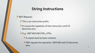 Instruction Set Of 8086 DIU CSE | PPTX | Operating Systems | Computer Software and Applications