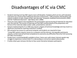 Instructional Communication In Cmc Damian Mann | PPT