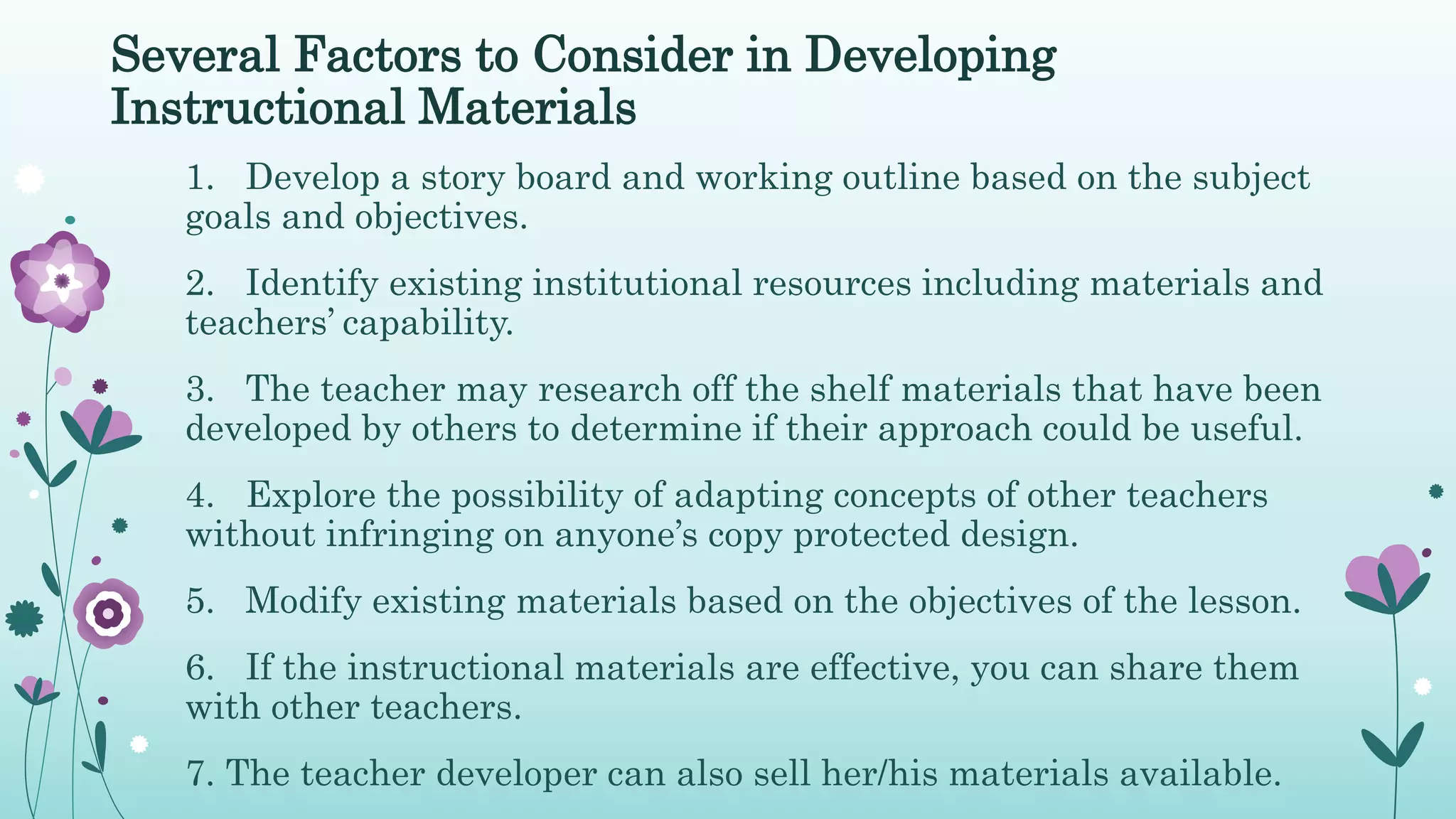 Instructional materials (1) | PPTX