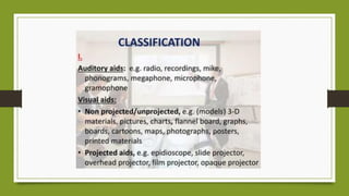 Instructional aids types of instructionional aids | PPT