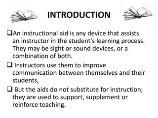 INSTRUCTIONAL AIDS | PPTX