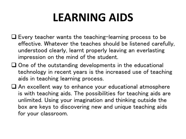 INSTRUCTIONAL AIDS | PPTX