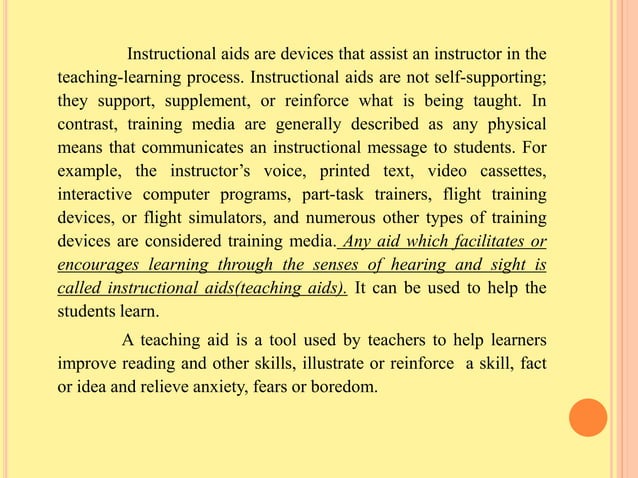 Instructional aids PPT.pdf | Special Education | Education