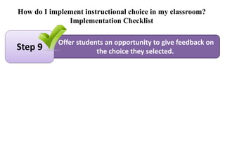 Instructional Choice | PPTX | Educational Assessment | Education
