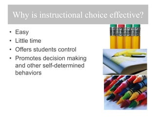 Instructional Choice | PPTX | Educational Assessment | Education