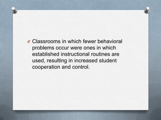 Instructional classroom management | PPTX